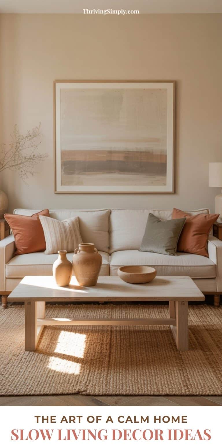 The Art of a Calm Home: Slow Living Décor Made Easy - thrivingsimply.com